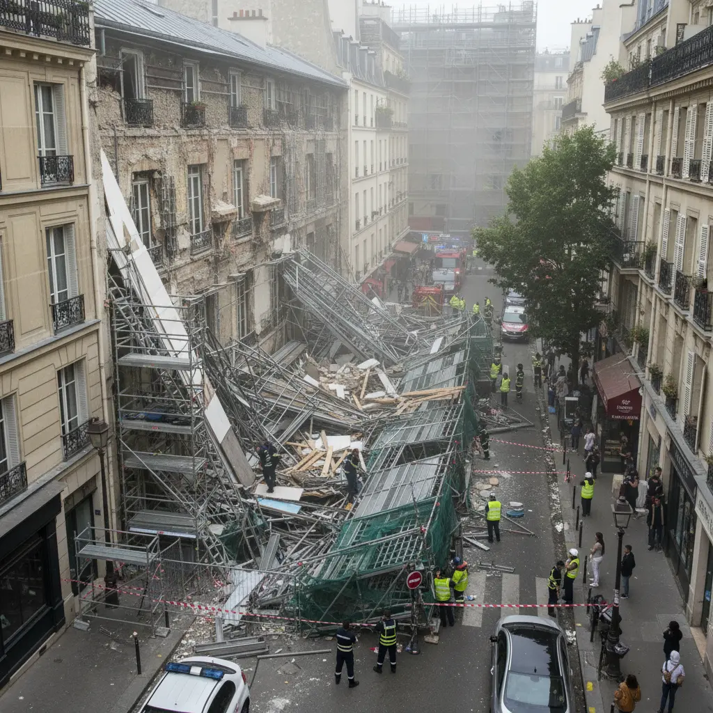 Scaffolding Collapse in Paris' 4th Arrondissement, No Injuries Reported ...